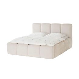 H&ouml;ffner Polsterbett mit Bettkasten Newbury &brvbar; beige &brvbar; Ma&szlig;e (cm): B: 216 H: 117