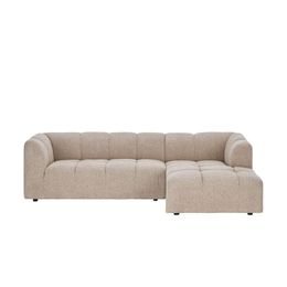 H&ouml;ffner Ecksofa in moderner Bubble Optik Vilda &brvbar; beige &brvbar; Ma&szlig;e (cm): B: 247 H: 69 T: 147.0