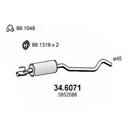 Asso Mittelschalld&auml;mpfer 34.6071 f&uuml;r Vaughall
