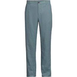 LANDS' END Premium Reinleinen-Hose, Herren, size: regular, Gr&uuml;n, Leinen, by Lands' End