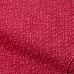 buttinette Baumwoll-Trachtenstoff "Ornamente", bordeaux-color