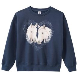 Yigga M&auml;dchen Sweatshirt mit Pferde-Motiv