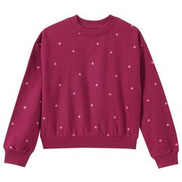 Yigga M&auml;dchen Sweatshirt mit Herz-Stickerei