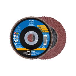 Pferd TOOLS POLIFAN F&auml;cherscheibe PFC 125x22,23 mm konisch A60 Uni.-Linie PSF STEELOX Stahl/Edelstahl (67746125)