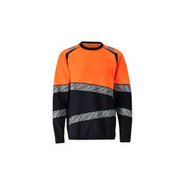 Mascot Sweatshirt moderne Passform Gr&ouml;&szlig;e L schwarzblau/hi-vis orange (25084-781-01014-L)