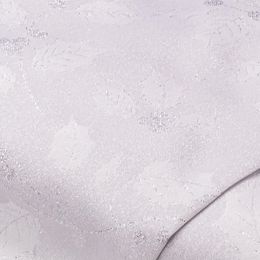 buttinette Jacquard "Ilex-Zweige" mit Glitzergarn, wei&szlig;/silber