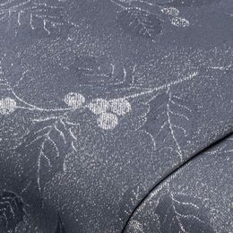 buttinette Jacquard "Ilex-Zweige" mit Glitzergarn, grau/silber