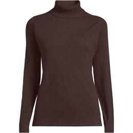 Rollkragen-Pullover aus Kaschmir in Plus-Gr&ouml;&szlig;e, Damen, size: plus, Braun, Kaschmir, by Lands' End