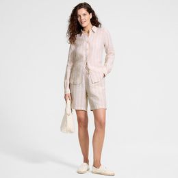 Premium Reinleinen-Schlupfshorts f&uuml;r Damen, Damen, size: regular, Elfenbein, Leinen, by Lands' End