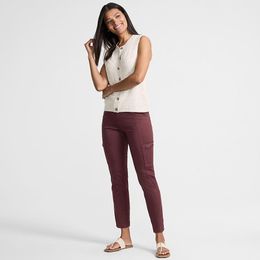 LANDS' END 7/8-Cargohose aus Lyocell-Mischung Mid Waist f&uuml;r Damen, Damen, size: regular, Lila, Baumwolle/Baumwoll-Mischung, by Lands' End