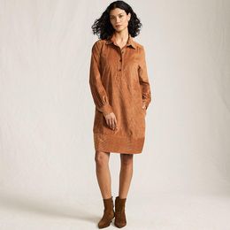LANDS' END Breitcord-Hemdkleid f&uuml;r Damen in Petite-Gr&ouml;&szlig;e, Damen, size: petite, Braun, Baumwolle, by Lands' End
