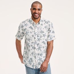 LANDS' END Premium Reinleinen-Hemd mit kurzen &Auml;rmeln f&uuml;r Herren, Classic Fit, Herren, size: regular, Elfenbein, Leinen, by Lands' End