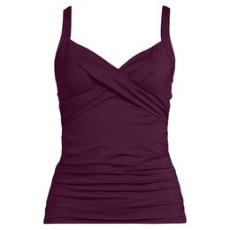 LANDS' END Tankinitop CHLORRESISTENT mit V-Ausschnitt f&uuml;r Damen, Damen, size: regular, Lila, Nylon-Mischung, by Lands' End