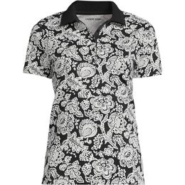 Supima-Poloshirt f&uuml;r Damen in Plus-Gr&ouml;&szlig;e, Damen, size: plus, Schwarz, Baumwolle, by Lands' End