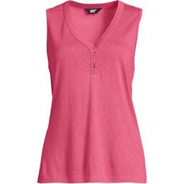 LANDS' END Top aus Leinenmix f&uuml;r Damen, Damen, size: regular, Pink, Baumwolle/Leinen/Baumwoll-Mischung, by Lands' End