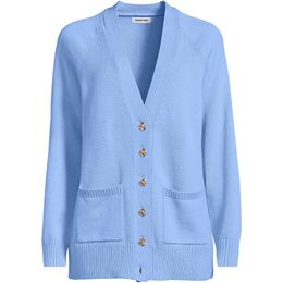LANDS' END Relaxter V-Cardigan DRIFTER f&uuml;r Damen, Damen, size: regular, Blau, Baumwolle, by Lands' End