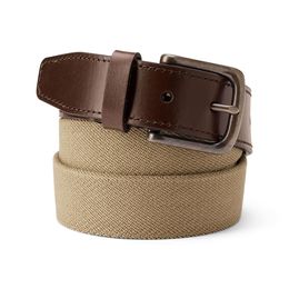 LANDS' END Stretch-G&uuml;rtel f&uuml;r Herren, Herren, size: regular, Beige, Gummi/Polyester-Mischung, by Lands' End