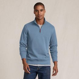 LANDS' END Rei&szlig;verschluss-Pullover aus Bedford-Ripp f&uuml;r Herren, Herren, size: regular, Blau, Baumwolle, by Lands' End