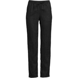 LANDS' END Relaxte Premium Reinleinen-Schlupfhose f&uuml;r Damen in Plus-Gr&ouml;&szlig;e, Damen, size: plus, Schwarz, Leinen, by Lands' End