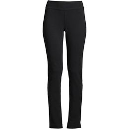 LANDS' END Slim Fit Starfish Jersey-Freizeithose in Plus-Gr&ouml;&szlig;e, Damen, size: plus, Schwarz, Elasthan/Baumwoll-Mischung, by Lands' End