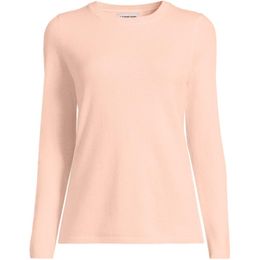 LANDS' END Kaschmir-Pullover mit rundem Ausschnitt, Damen, size: regular, Pink, Kaschmir, by Lands' End