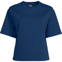LANDS' END Samtweiches Shirt mit Rundhalsausschnitt f&uuml;r Damen, Damen, size: regular, Blau, Baumwolle/Polyester-Mischung, by Lands' End