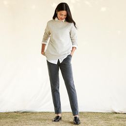 LANDS' END Komfort-Cordhose SPORT KNIT f&uuml;r Damen in Tall-Gr&ouml;&szlig;e, Damen, size: tall, Grau, Baumwoll-Mischung, by Lands' End