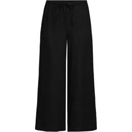 LANDS' END Weite Premium Reinleinen-Schlupfhose in 7/8-L&auml;nge f&uuml;r Damen, Damen, size: regular, Schwarz, Leinen, by Lands' End