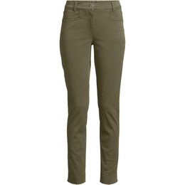 LANDS' END Slim Fit 7/8-Chinos Mid Waist f&uuml;r Damen in Petite-Gr&ouml;&szlig;e, Damen, size: petite, Gr&uuml;n, Baumwolle/Lyocell (Viskose)/Baumwoll-Mischung, by Lands' End