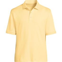 Supima Kurzarm-Polo f&uuml;r Herren, Classic Fit, Herren, size: regular, Gelb, Baumwolle, by Lands' End