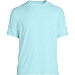 LANDS' END Kurzarm-Badeshirt f&uuml;r Herren, Herren, size: regular, Blau, by Lands' End