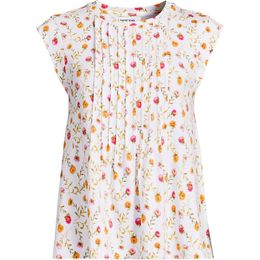 LANDS' END Kurz&auml;rmeliges Biesenshirt aus Baumwolle/Modal-Mix f&uuml;r Damen, Damen, size: regular, Wei&szlig;, Baumwolle Modal, by Lands' End