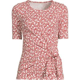 LANDS' END Baumwolle/Modal-Shirt mit Bindeschleife f&uuml;r Damen, Damen, size: regular, Orange, Baumwolle Modal, by Lands' End