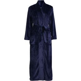 LANDS' END Bademantel aus Pl&uuml;sch-Fleece f&uuml;r Damen in Plus-Gr&ouml;&szlig;e, Damen, size: plus, Blau, Polyester, by Lands' End
