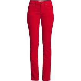 LANDS' END Straight Fit Cordhose Mid Waist f&uuml;r Damen in Plus-Gr&ouml;&szlig;e, Damen, size: plus, Rot, Baumwoll-Mischung, by Lands' End