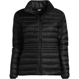 LANDS' END Ultraleichte verstaubare Daunenjacke Wanderweight, Damen, size: regular, Schwarz, Nylon, by Lands' End