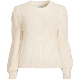LANDS' END Ajourpullover aus Wimperngarn f&uuml;r Damen, Damen, size: regular, Elfenbein, Baumwoll-Mischung/Nylon-Mischung, by Lands' End