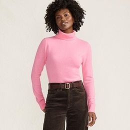 LANDS' END Rollkragen-Pullover aus Kaschmir, Damen, size: regular, Pink, Kaschmir, by Lands' End