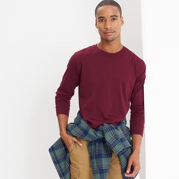LANDS' END Super-T Langarm-Shirt f&uuml;r Herren, Classic Fit, Herren, size: regular, Rot, Baumwolle, by Lands' End