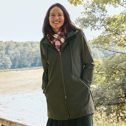 LANDS' END Squall Regenjacke in A-Linie f&uuml;r Damen in Petite-Gr&ouml;&szlig;e, Damen, size: petite, Gr&uuml;n, Nylon, by Lands' End