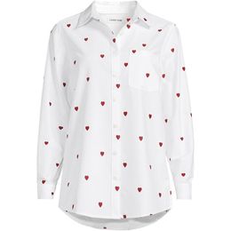 LANDS' END Langarm Oxford-Hemdbluse f&uuml;r Damen, Damen, size: regular, Wei&szlig;, Baumwolle, by Lands' End