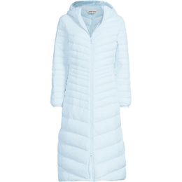 LANDS' END Ultraleichter Maxi-Daunenmantel mit Kapuze WANDERWEIGHT f&uuml;r Damen in Petite-Gr&ouml;&szlig;e, Damen, size: petite, Blau, Nylon/Daunen, by Lands' End