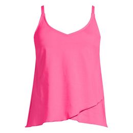 LANDS' END Tankinitop mit Tulpensaum chlorresistent f&uuml;r Damen, Damen, size: regular, Pink, Nylon-Mischung, by Lands' End