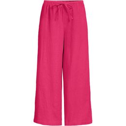 LANDS' END Weite Premium Reinleinen-Schlupfhose in 7/8-L&auml;nge f&uuml;r Damen, Damen, size: regular, Pink, Leinen, by Lands' End