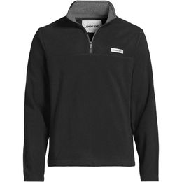 LANDS' END Anyweather Fleece-Pullover mit Rei&szlig;verschluss in Tall-Gr&ouml;&szlig;e, Herren, size: tall, Schwarz, Polyester, by Lands' End