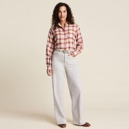 LANDS' END Breitcord-Hose High Waist mit weitem Bein f&uuml;r Damen in Petite-Gr&ouml;&szlig;e, Damen, size: petite, Elfenbein, Baumwoll-Mischung, by Lands' End