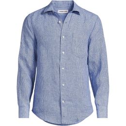LANDS' END Premium Reinleinen-Hemd f&uuml;r Herren, Lang-Gr&ouml;&szlig;e, Herren, size: tall, Blau, Leinen, by Lands' End