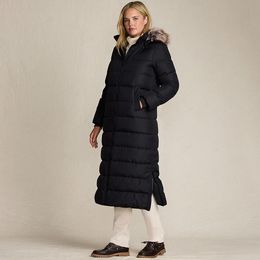 LANDS' END Maxi-Daunenmantel mit Kapuze f&uuml;r Damen in Petite-Gr&ouml;&szlig;e, Damen, size: petite, Schwarz, Polyester, by Lands' End