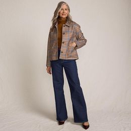 LANDS' END Soft Denim Schlagjeans High Waist, Damen, size: regular, Blau, Elasthan/Baumwoll-Mischung, by Lands' End