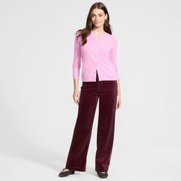 LANDS' END Breitcord-Hose High Waist mit weitem Bein f&uuml;r Damen in Petite-Gr&ouml;&szlig;e, Damen, size: petite, Rot, Baumwoll-Mischung, by Lands' End